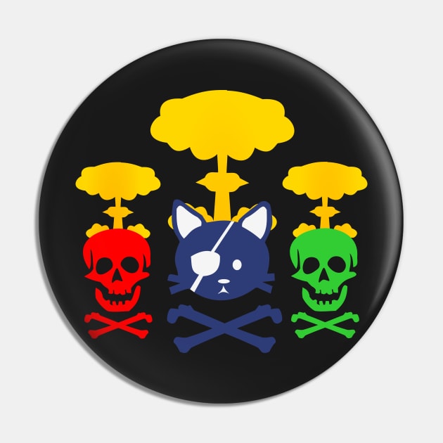 skull boom - Skull And Fox - Pin | TeePublic