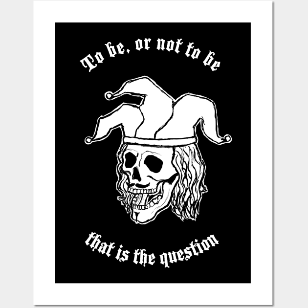 Yorick Shakespeare Black Background - Halloween - Posters and Art ...