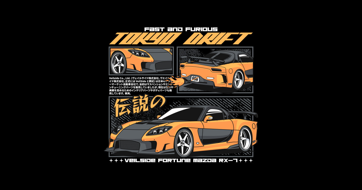 RX7 Veilside - Rx7 - Posters and Art Prints | TeePublic