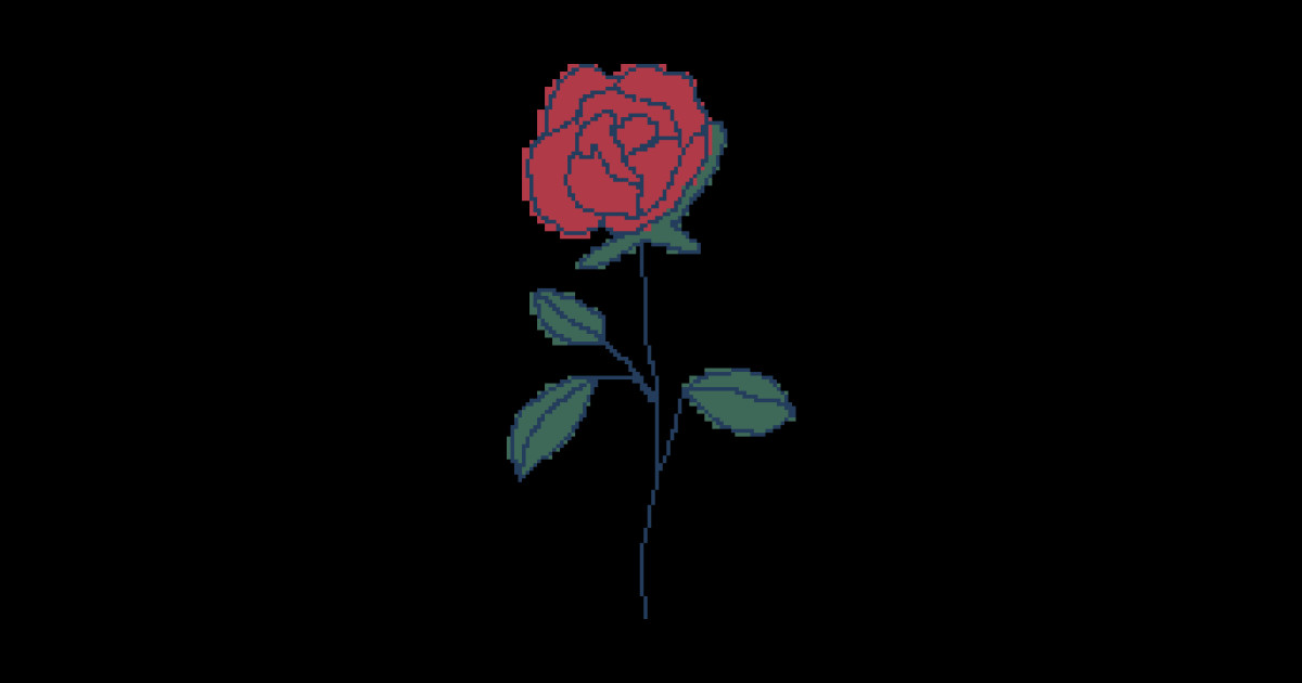 80s Pixel Art Rose - Rose - Posters and Art Prints | TeePublic