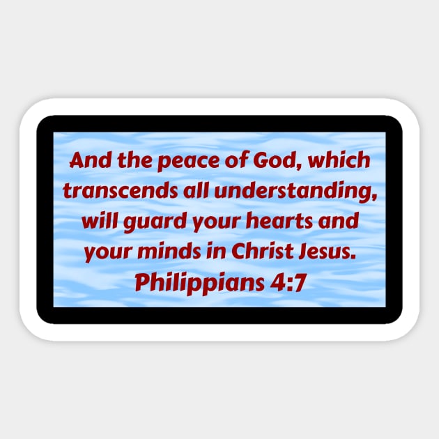 Bible Verse Philippians 4:7 - Philippians 4 7 - Sticker | TeePublic