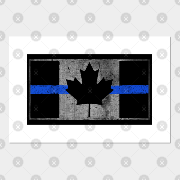 Canada Thin Blue Line Flag - Canada Thin Blue Line Flag - Posters and ...