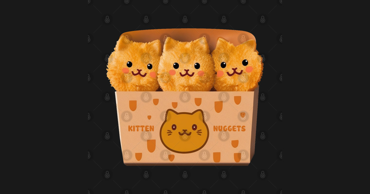3 Fried Friends - Kitten Nuggets - T-Shirt | TeePublic