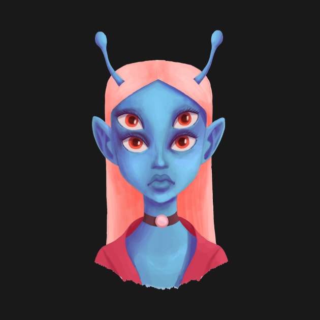 Alien Optical Illusion Eyes - Alien - T-Shirt | TeePublic