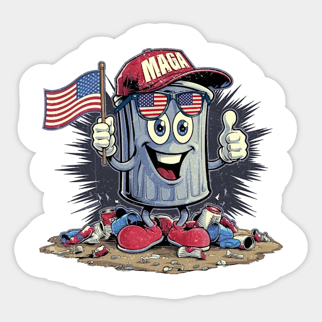 Proud MAGA Garbage funny - Proud Maga Garbage - Sticker | TeePublic