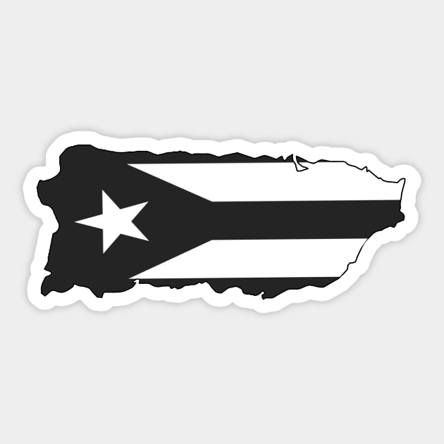Puerto Rico Black Flag - Puerto Rico - Sticker | TeePublic