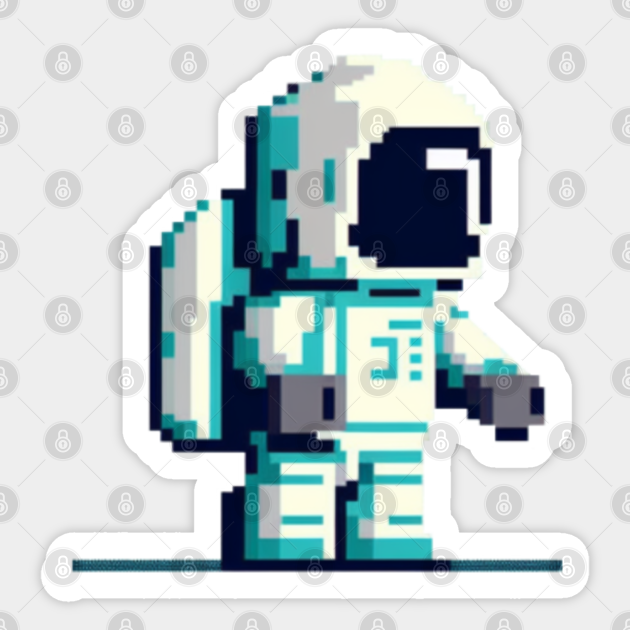 8-Bit Astronaut - 8 Bit Astronaut - Sticker | TeePublic