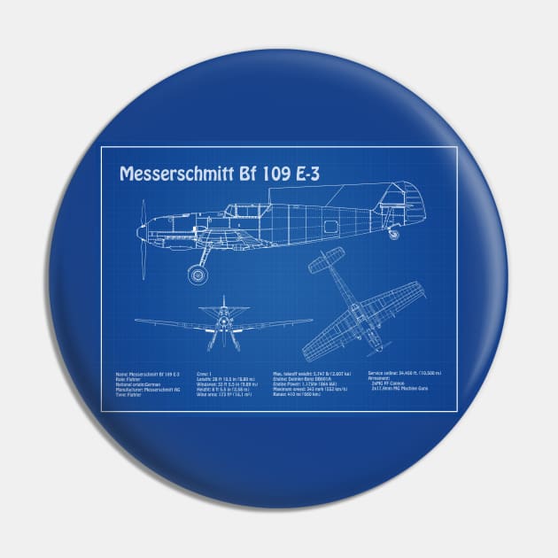 Messerschmitt Bf 109 E-3 - Airplane Blueprint - AD - Messerschmitt Bf ...