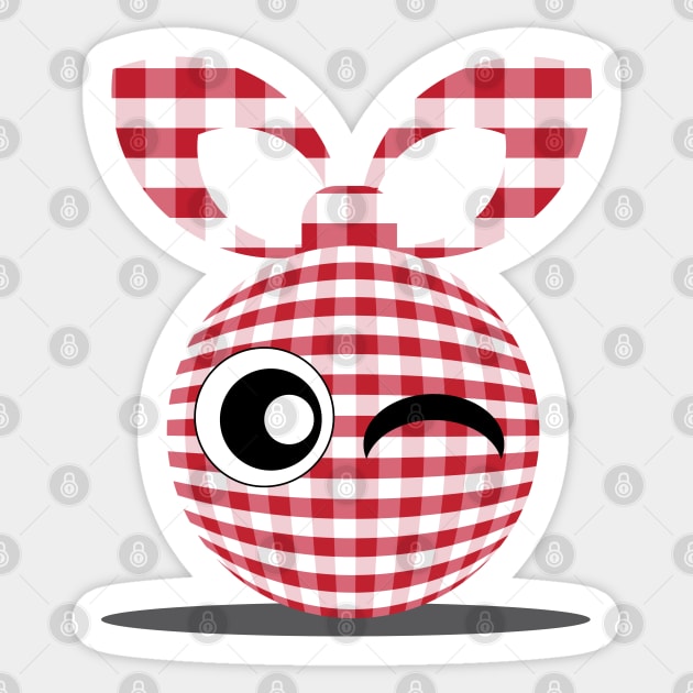 Cute Red Ball - Christmas - Sticker | TeePublic