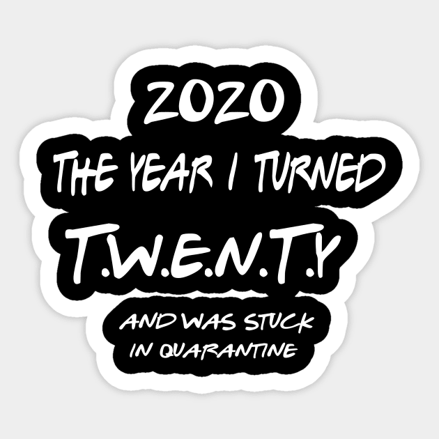 20th Birthday - Birthday - Sticker | TeePublic