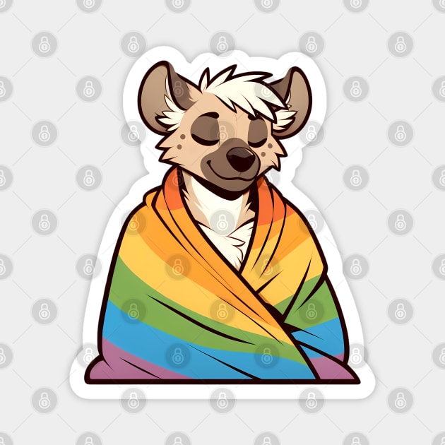 Comfy Womfy Furry Pride Hyena LGBTQ Rainbow - Furry - Magnet | TeePublic