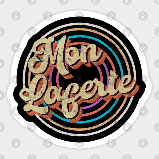 vintage circle line color Mon Laferte - Mon Laferte - Sticker | TeePublic