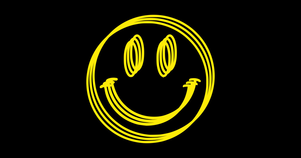 Acid House Smile Face Trippy - Trippy - Sticker | TeePublic