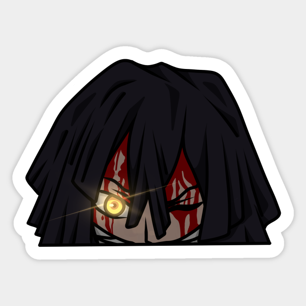 Obanai Iguro Peekers ( Glowing Eyes ) - Obanai Iguro - Sticker | TeePublic