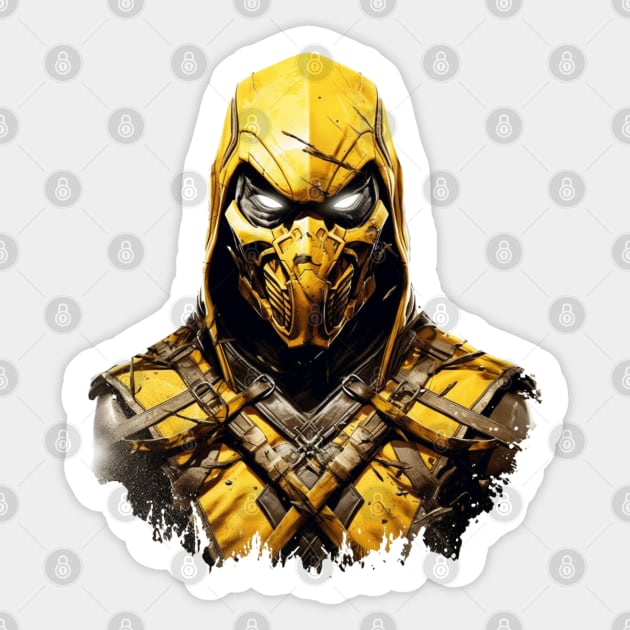 Scorpion Mortal Kombat Design - Mortal Kombat - Sticker | TeePublic