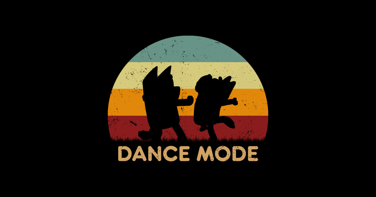 Retro Sunset - Bluey Dance Mode - Blueys Dance - Magnet | TeePublic