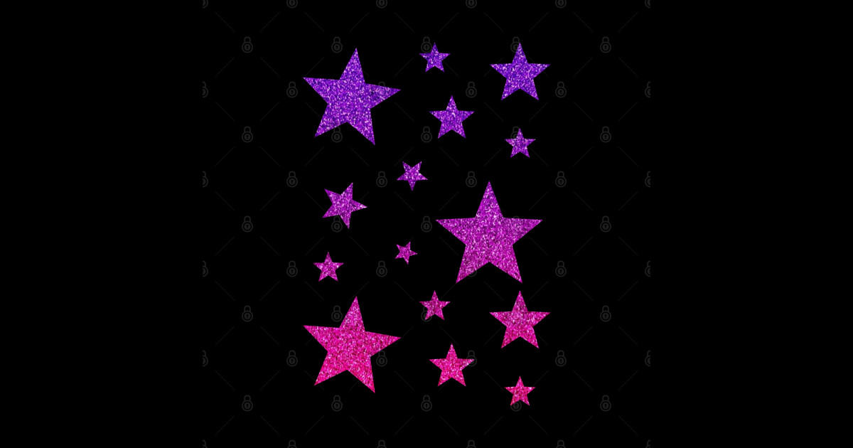 Purple Pink Ombre Faux Glitter Stars - Pink Purple Ffaux Glitter ...