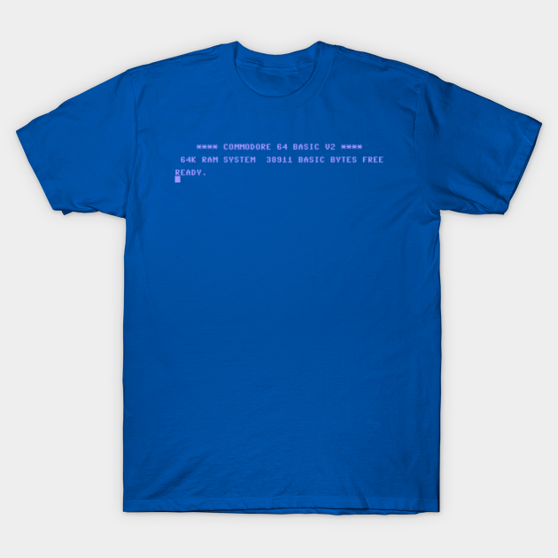 C64 Boot Screen (corrected aspect ratio) - C64 Boot Screen - T-Shirt ...