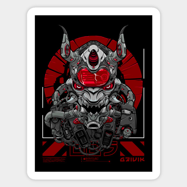 Cyberpunk samurai - Cyberpunk - Sticker | TeePublic