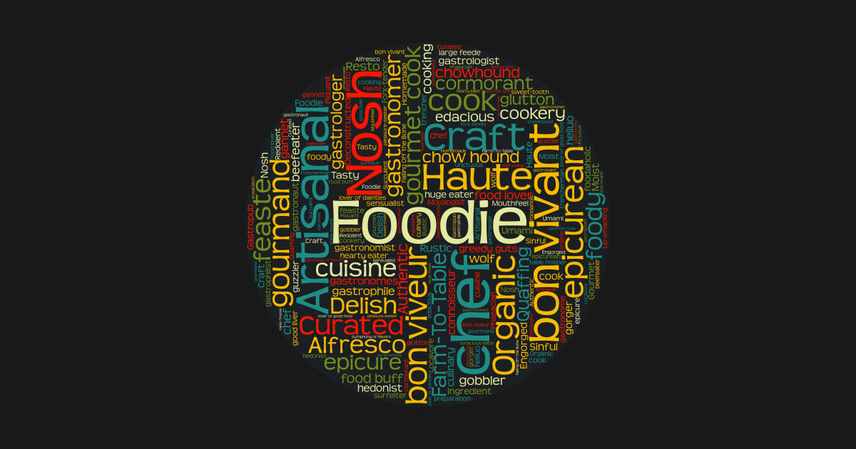 Gourmet Cook T-Shirt with 100+ Culinary Terms for Foodies - Foodie - T ...