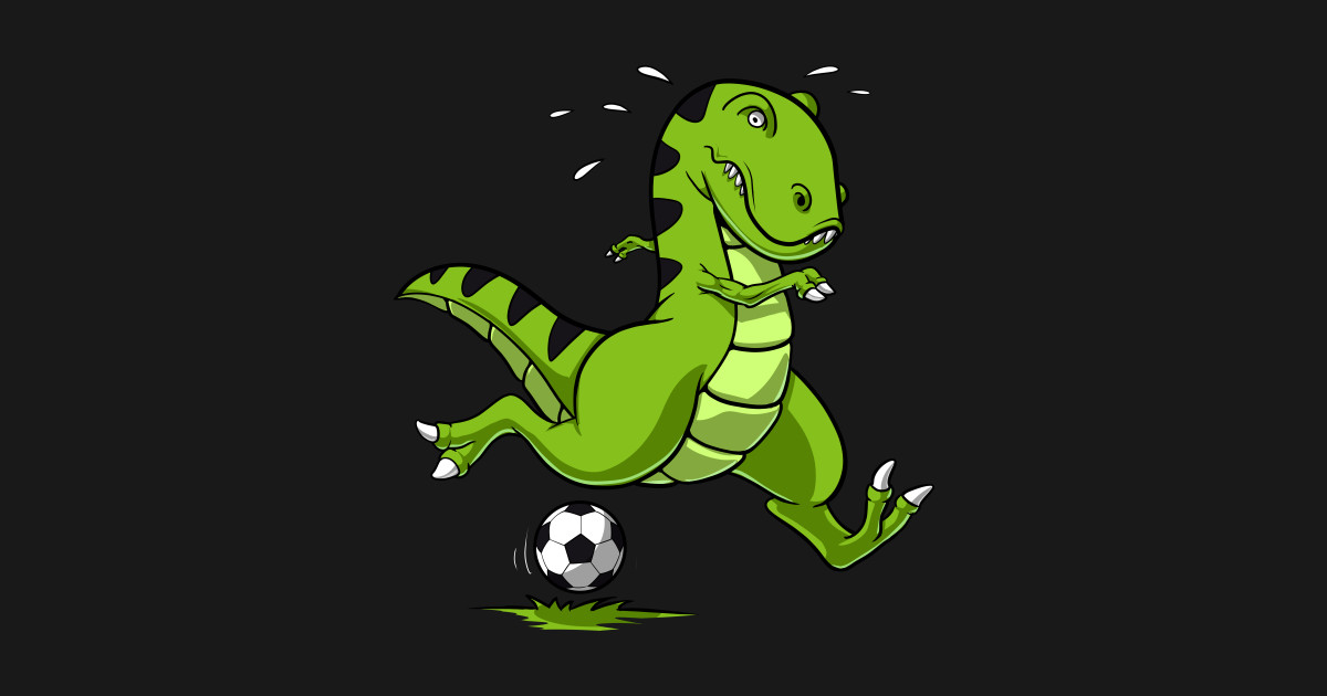 T-Rex Dinosaur Soccer Player - T Rex Dinosaur Soccer - T-Shirt | TeePublic