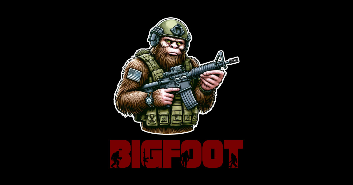 Tactical Bigfoot - Bigfoot - Sticker | TeePublic