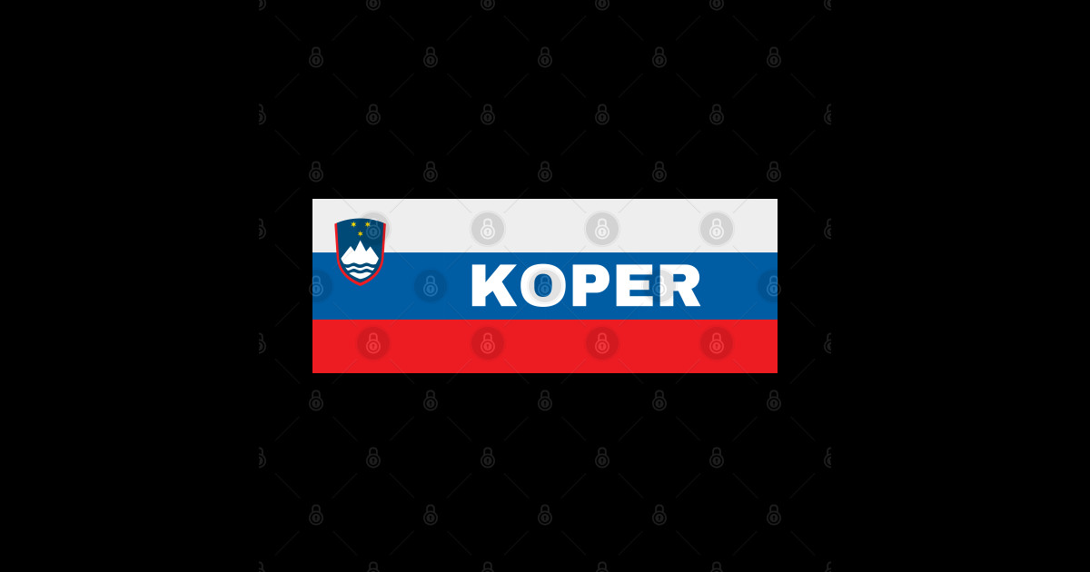Koper City in Slovenian Flag - Slovenian Flag - Sticker | TeePublic