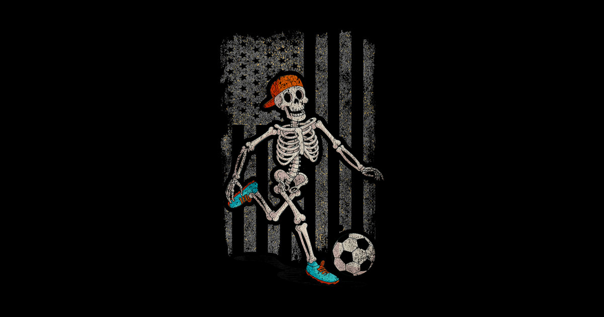 Skeleton Soccer Halloween Costume - Skeleton Soccer - Sticker | TeePublic