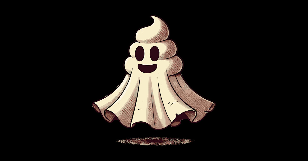Funny Poop Poop Ghost Bull Sheet Poop - Costume Idea For Lazy - Posters ...