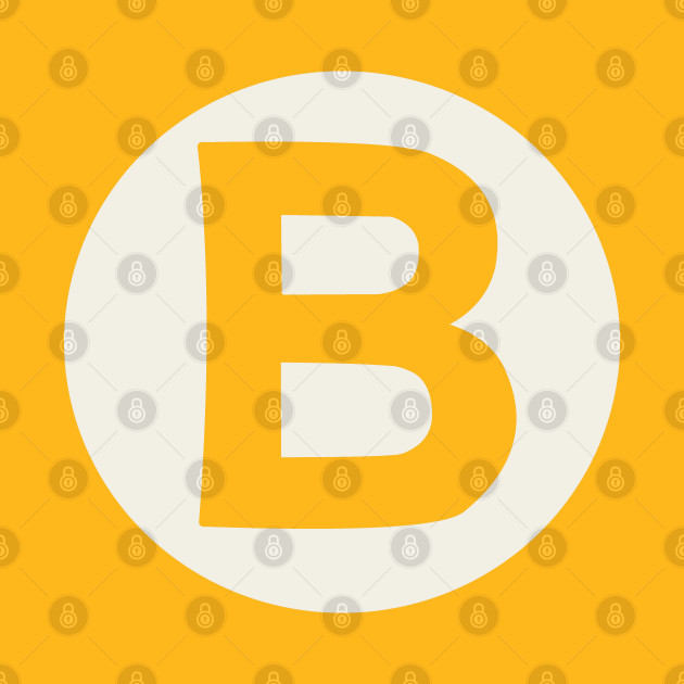 letter b yellow - B - T-Shirt | TeePublic