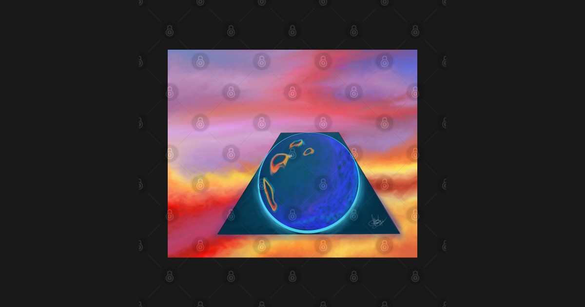 Trippy Planet Moon Space Abstract Pastel Void Sci Fi Glowing Sunset ...