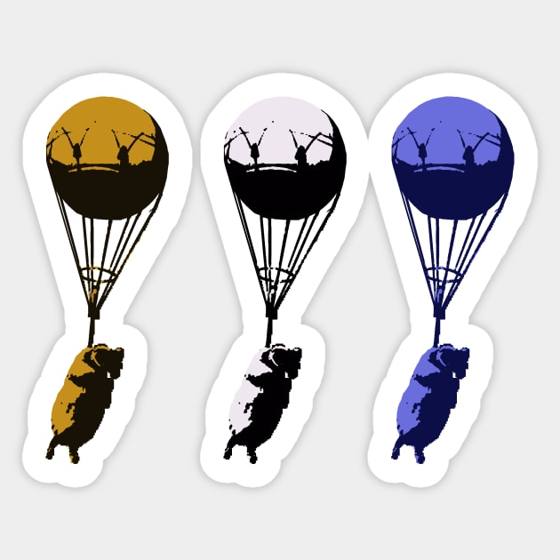 Flying goats 2 - Fly - Sticker | TeePublic