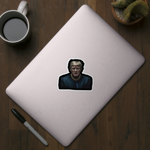 Donald Trump Gold Grillz - Donald Trump Gold Grillz - Sticker | TeePublic