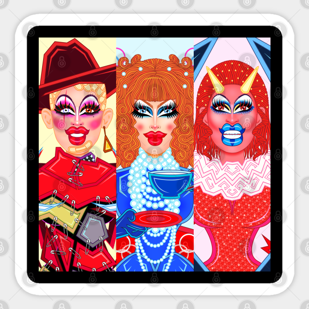 RUPAULS DRAG RACE ART - Rupauls Drag Race - Sticker | TeePublic