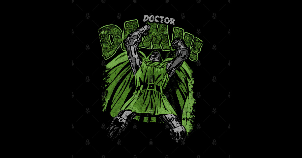 Comic Series: Doctor Doom – Vintage Victor von Doom Tribute on Black ...