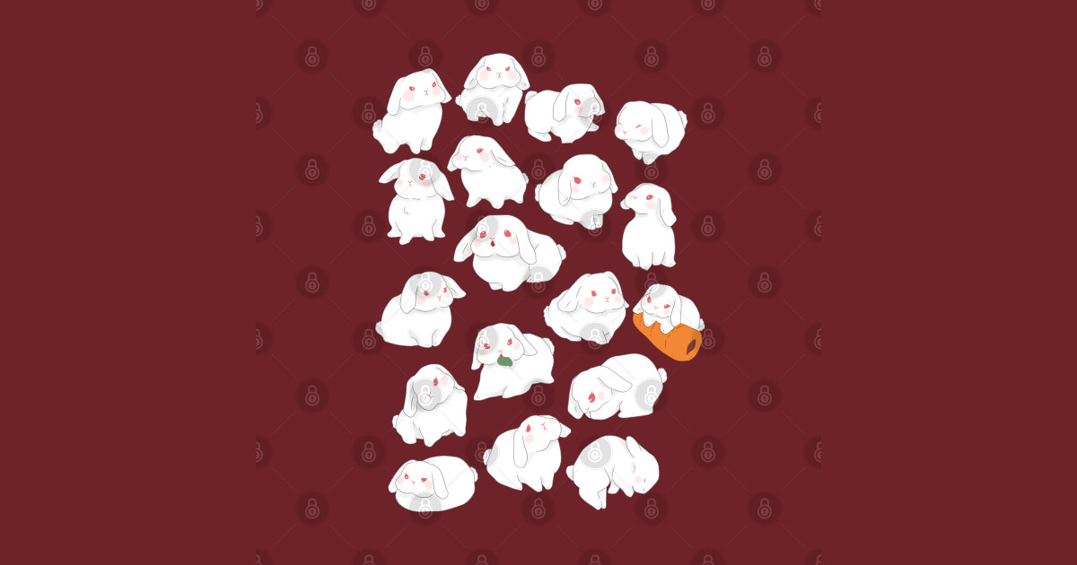 all rew HL rabbit poses | Bunniesmee - Rabbit And Bunny - T-Shirt ...