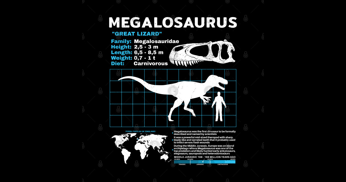Megalosaurus fact sheet - Megalosaurus Fact Sheet - Posters and Art ...