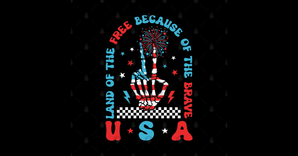 Home of the Free America - Home Of The Free America - Sticker | TeePublic