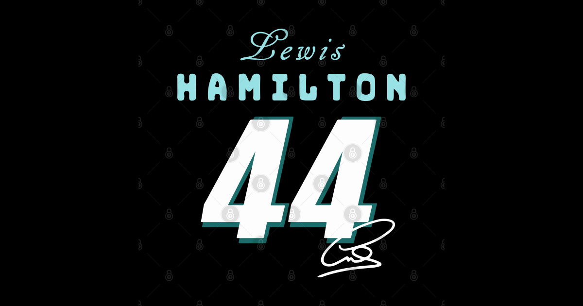 Lewis Hamilton 44 - F1 2023 - Lewis Hamilton 44 - Sticker | TeePublic