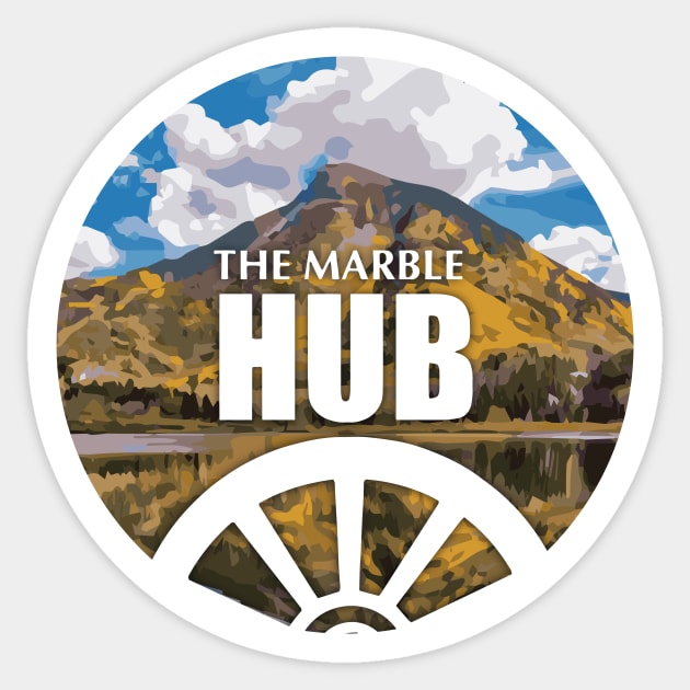 Marble Hub: Elevation Sign - Marble - Sticker | TeePublic
