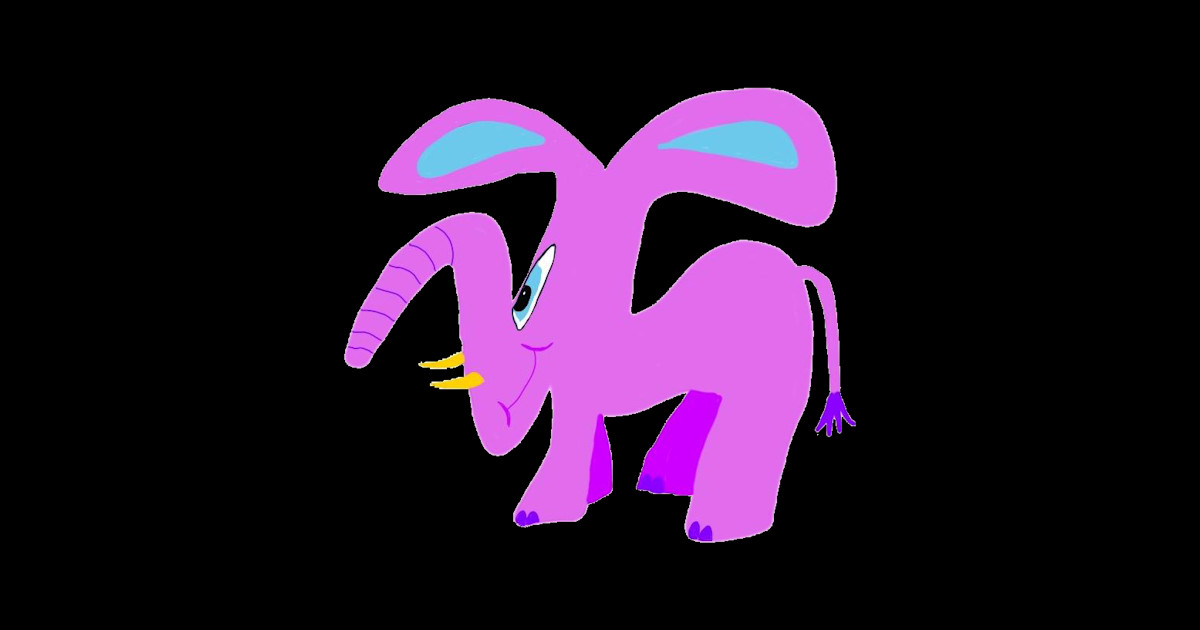 Pinky The Elephant - Elephant - Sticker | TeePublic