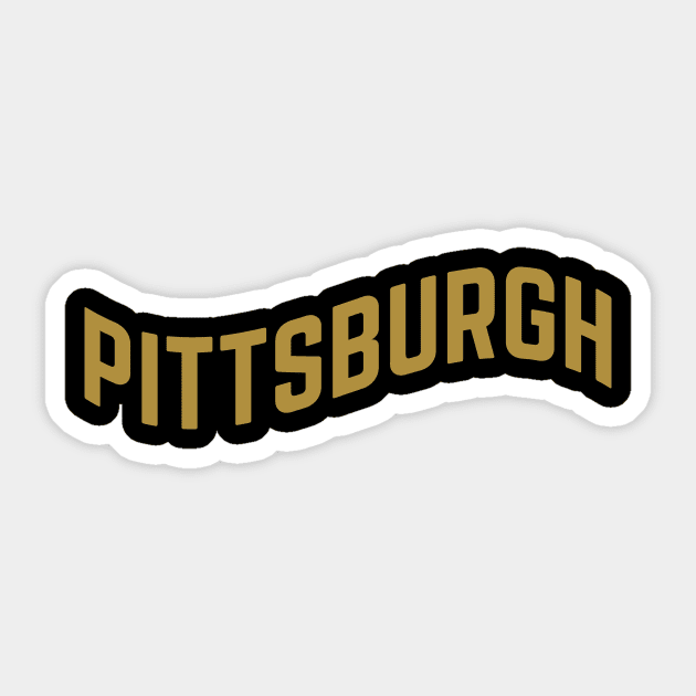 Pittsburgh City Typography - Pittsburgh - Sticker | TeePublic