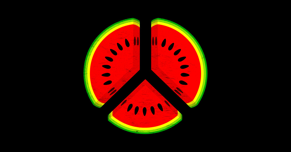 Freedom Watermelon Peace Sign - Watermelon - Sticker | TeePublic