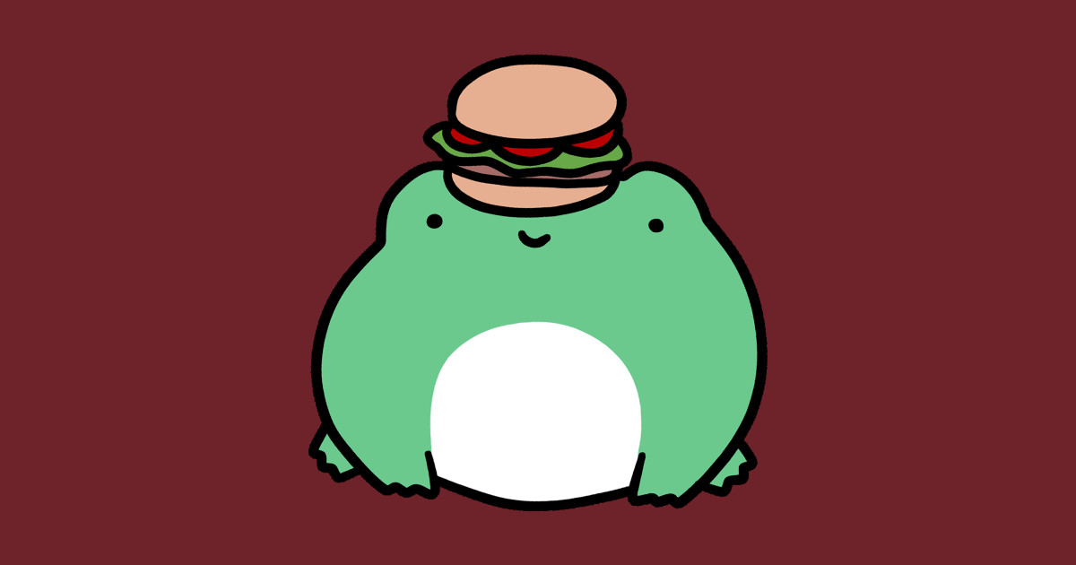 Hamburger Frog - Frog - Sticker | TeePublic