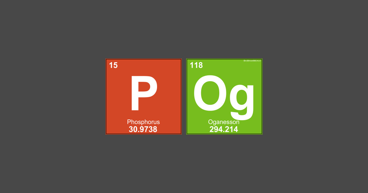 POG - Gamer Emote Meme - Periodic Table Design - Pog - T-Shirt | TeePublic