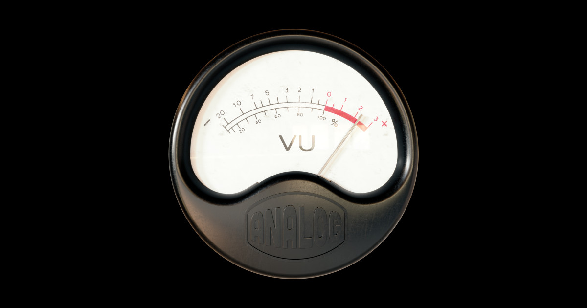Vintage music studio equipment vu meter - Vu Meter - Sticker | TeePublic