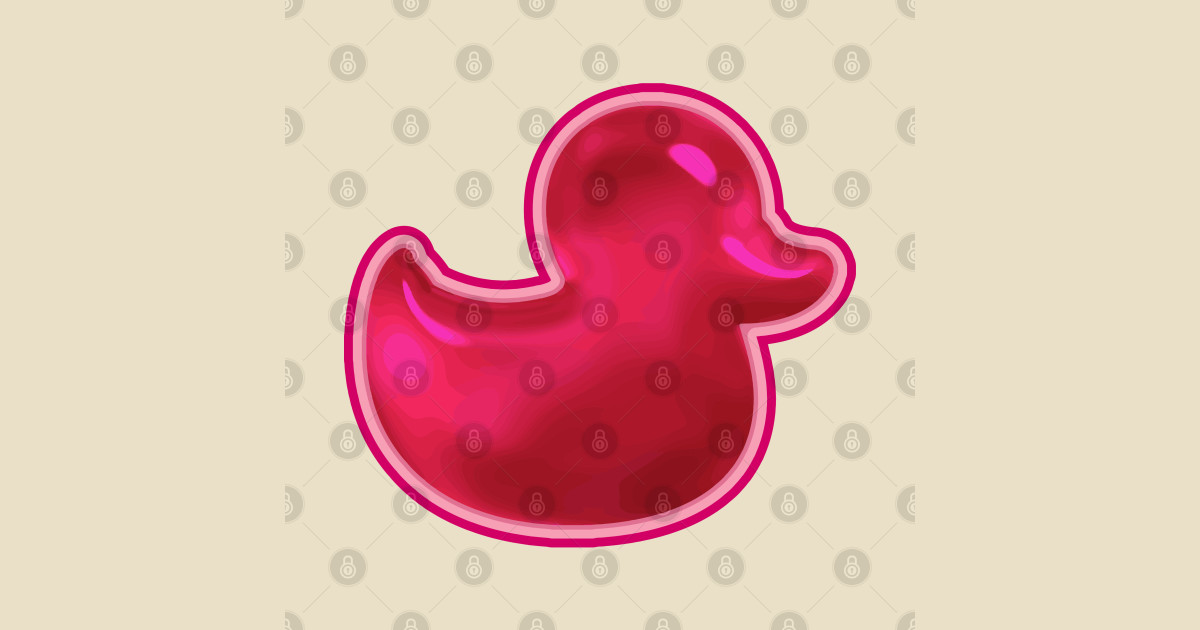 pink cherry rubber duck quack - Duck - T-Shirt | TeePublic