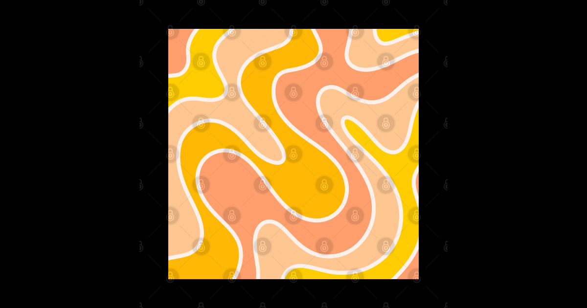 Retro 70s Sun Yellow Swirl Pattern - Retro 70s Sun Yellow Swirl Pattern ...