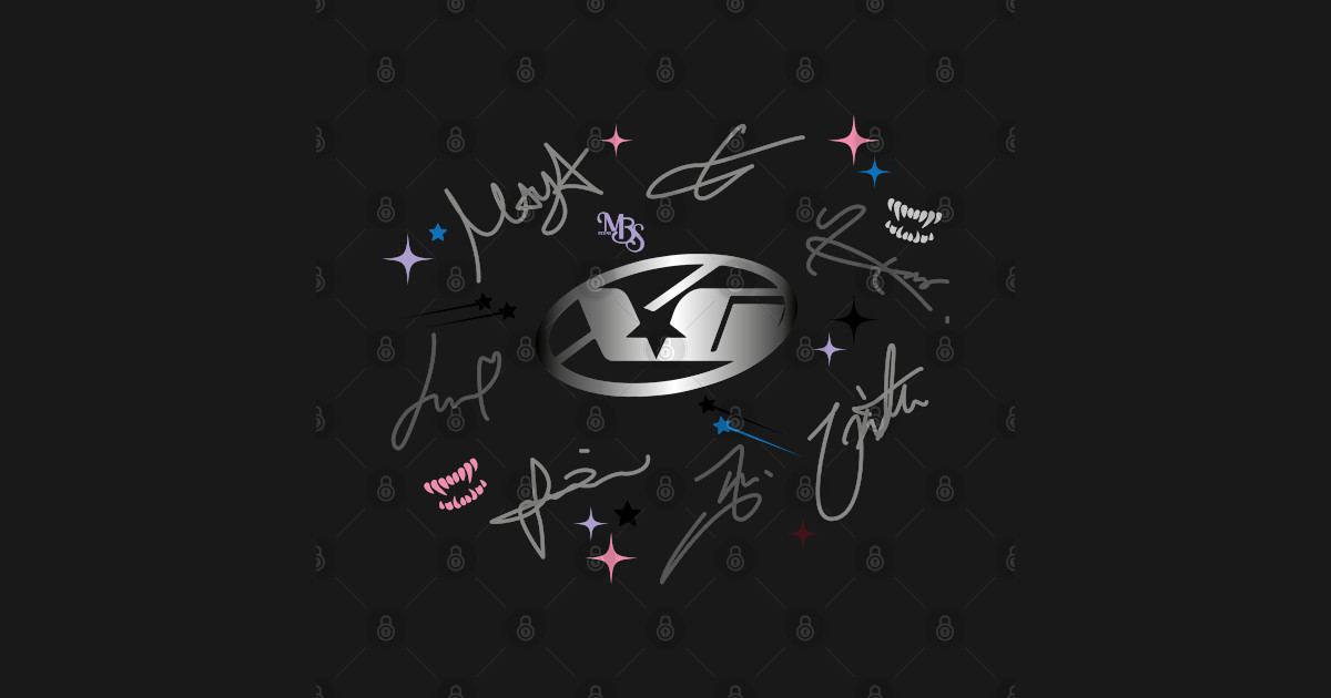 design inspired by the signatures of the "xg" group - Kpop Merch - T ...