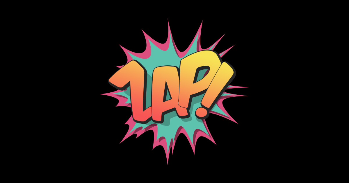 Zap! - Pop Art, Comic Book Style, Cartoon Text Burst. - Comic - Sticker ...